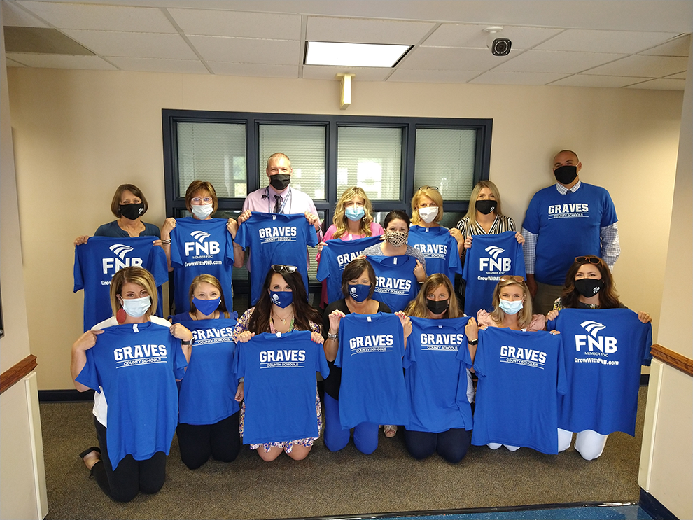 FNB Sponsors T-Shirts for Graves County School Employees - Grow With FNB