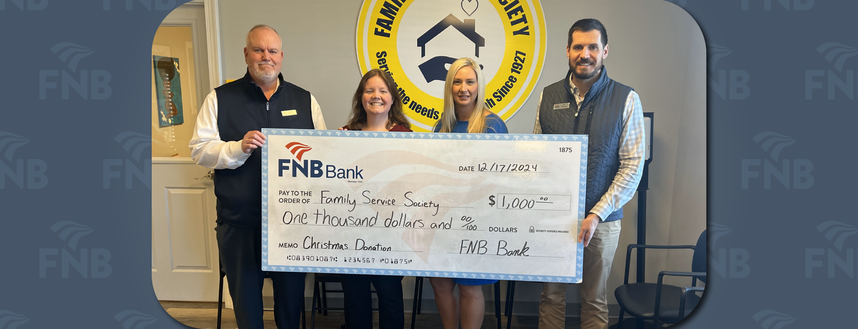 FNB Makes $1,000 Christmas Donation to Family Service Society in ...