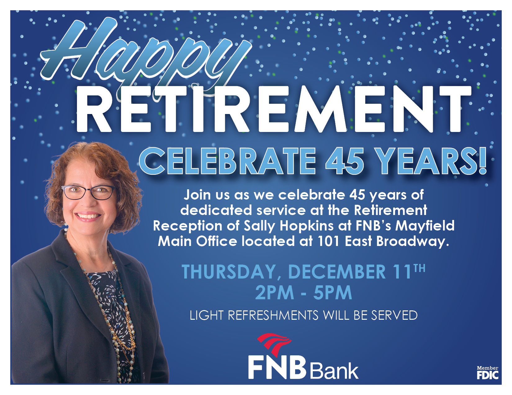Sally Hopkins' Retirement Reception Planned for December 11, 2025 ...